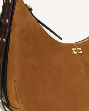 GANNI Suede Vegan Shoulder Bag