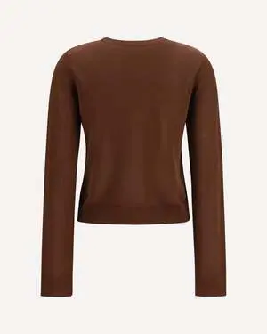 GANNI Diamond-pattern Cardigan - Brown