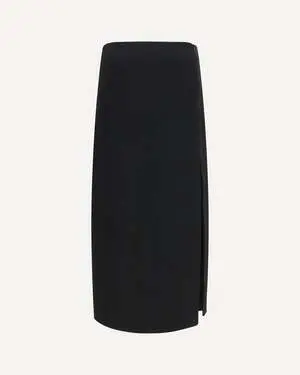 Khaite Lyle Skirt In Sculptural Japanese Crepe - Black