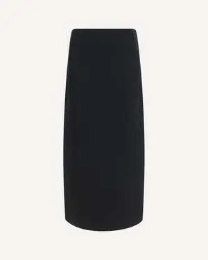 Khaite Lyle Skirt In Sculptural Japanese Crepe - Black