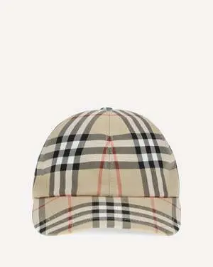 Burberry Check Cotton Baeball Cap