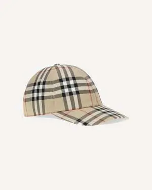 Burberry Check Cotton Baeball Cap
