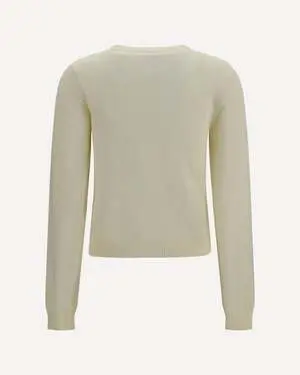 GANNI Diamond-pattern Cardigan - Cream