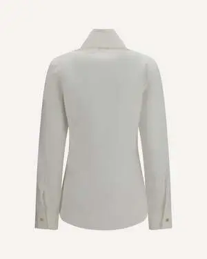 Khaite Ivy High-neck Shirt - White