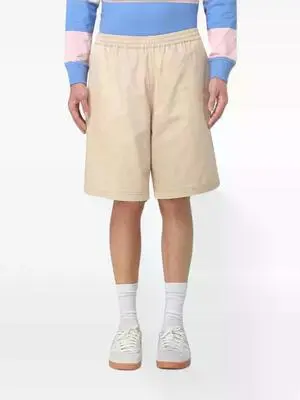 BONSAI Elasticated Waist Cotton Shorts - Neutrals
