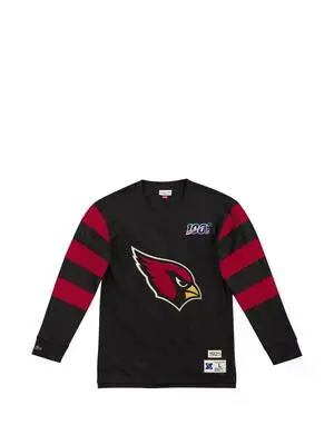Mitchell & Ness X Nfl Arizona Cardinals Long-sleeve Logo-patch T-shirt - Black