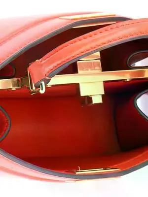 Fendi Peekaboo Iseeu Petite Leather Crossbody Bag - Red