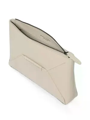 Brunello Cucinelli Leather Clutch Bag With Logo Plaque