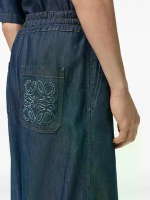 Loewe Drawstring Chambray Trousers