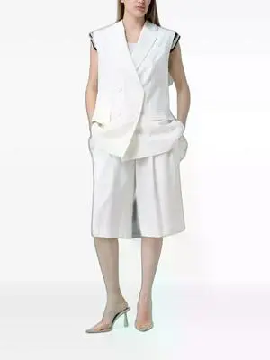 MEIMEIJ Pinstriped Pleated Shorts