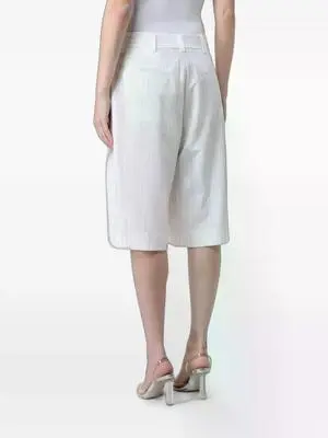 MEIMEIJ Pinstriped Pleated Shorts