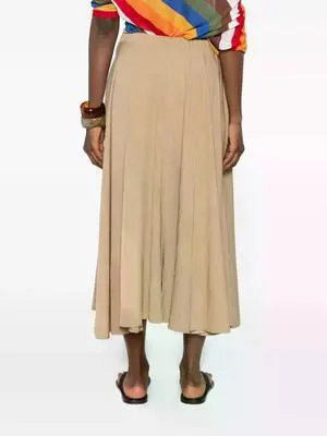 CARLA G. Flared Drawstring Waist Skirt