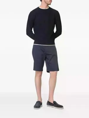 Eleventy Raglan Sleeve Crew Neck Sweater - Blue