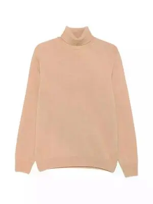SERGIO MORETTI FIRENZE Beige Knitted Turtleneck Sweater