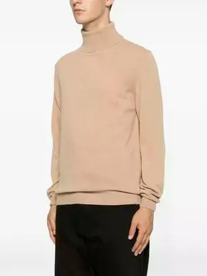 SERGIO MORETTI FIRENZE Beige Knitted Turtleneck Sweater