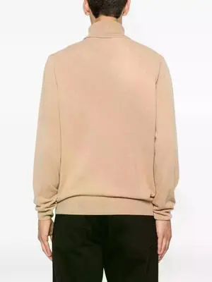 SERGIO MORETTI FIRENZE Beige Knitted Turtleneck Sweater