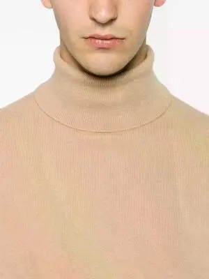 SERGIO MORETTI FIRENZE Beige Knitted Turtleneck Sweater