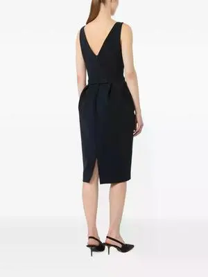 Max Mara V-neck Belted Dress
