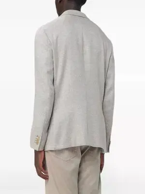 Zegna Chevron-pattern Single-breasted Blazer - Neutrals
