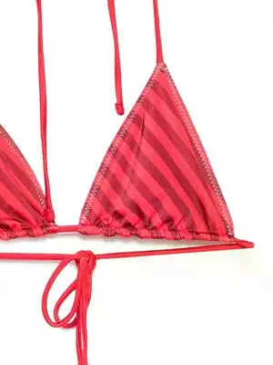 Frankies Bikinis Jennie Nick Striped Triangle Bikini Top