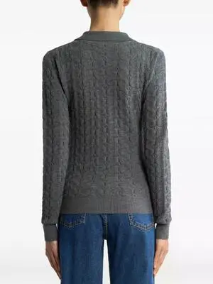 Etro Wool Paisley Cable-knit Sweater