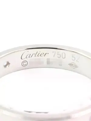 Cartier 18kt White Gold Diamond Engraved Love Ring