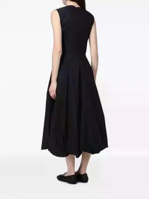 MEIMEIJ Sleeveless Bubble-hem Maxi Dress - Black