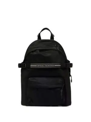 Emporio Armani Logo Tape Backpack - Black