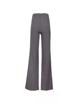 Elisabetta Franchi Logo Plaque Flared Trousers - Grey
