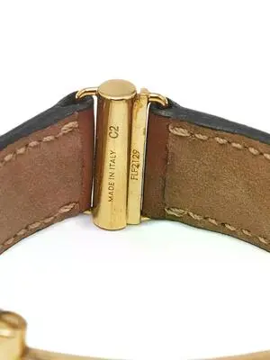 Celine Plaque Leather Bracelet