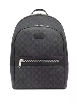 Gucci Gg Supreme Web Backpack - Black