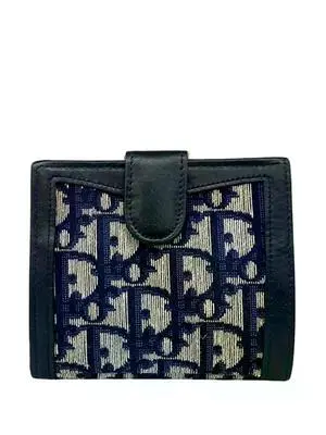 Dior 2010-2026 Oblique Canvas Bifold Wallet Small Wallets - Blue