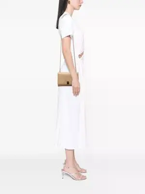 FERRAGAMO Leather Vara Bow Chain Crossbody Bag