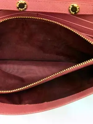 Prada 2010-2026 Saffiano Wallet On Chain Crossbody Bag - Pink