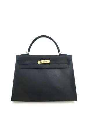 Hermès Epsom Kelly Ii Sellier 32 Satchel - Black
