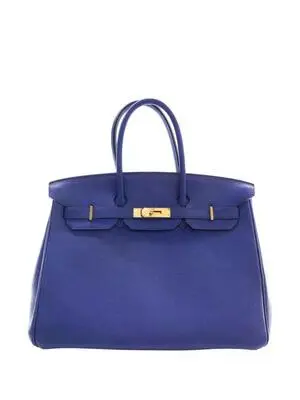 Hermès 2011 Togo Birkin 35 Handbag - Blue