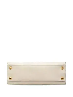 Prada Soft Calf Trimmed Saffiano Lux Satchel