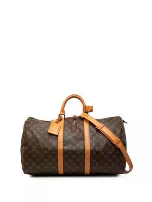 LOUIS VUITTON Keepall Bandouliere 50 Travel Bag - Brown