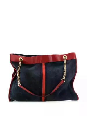 Gucci Rajah Chain Suede Large Tote Bag