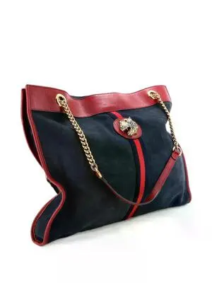 Gucci Rajah Chain Suede Large Tote Bag