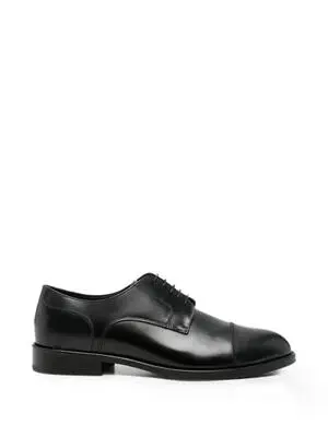 VELA SHOP Leather Derby Shoes - Black