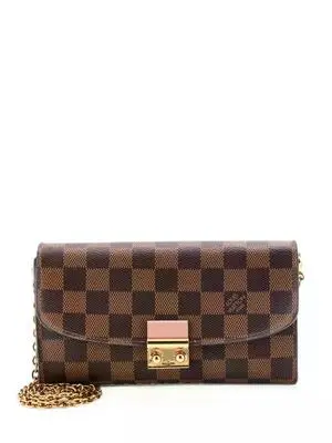 LOUIS VUITTON Croisette Chain Wallet Damier Crossbody Bag - Brown