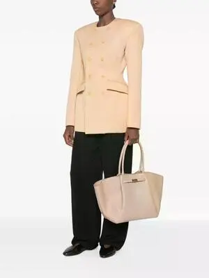 DEMELLIER Small New York Leather Tote Bag - Neutrals