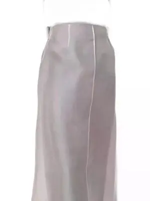 Agnona Sheer Silk Midi Skirt