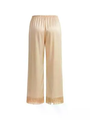 DÔEN Lavon Fringe-trim Straight Trousers
