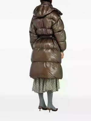 DIESEL® Ultra-light Down Puffer Coat With Removable Hood And Belt