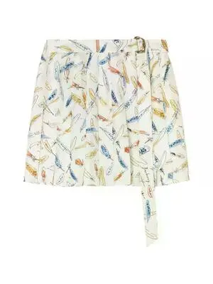 Burberry Pleated Silk Mini Skirt