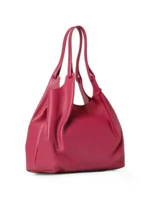 GIANNI CHIARINI Large Dua Grained Leather Tote Bag