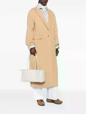 Vince Notched Lapels Single-breasted Coat - Neutrals