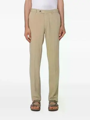 PT TORINO Beige Straight-leg Trousers
